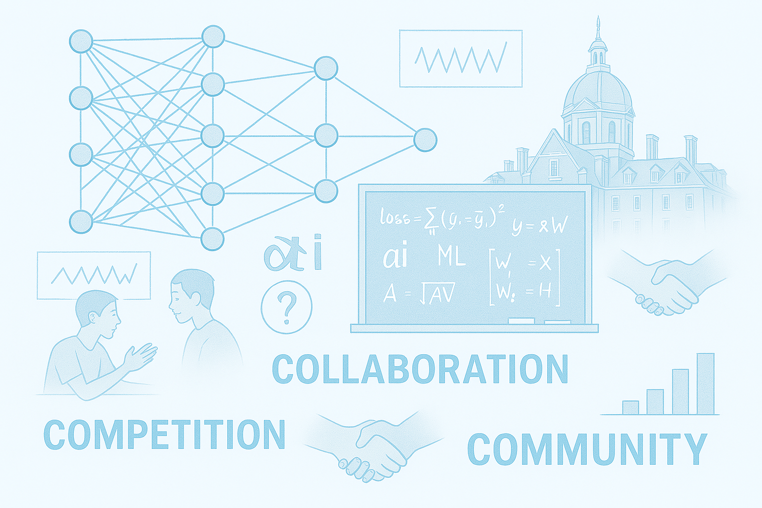 Machine learning concept illustration